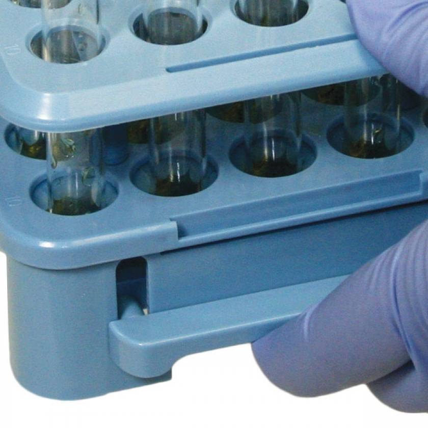 50-Place POM Tube Ejector Grip Rack for up to 15mm Tubes Autoclavable ...