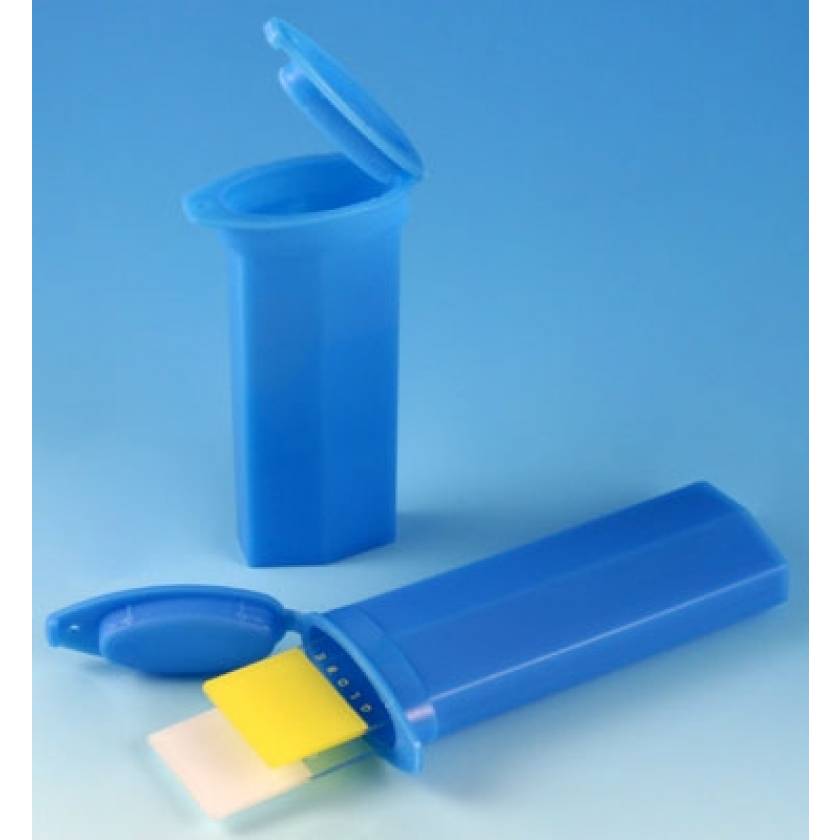 PP Mailer with Flip Top for 2 Microscope Slides Self-Standing Globe ...