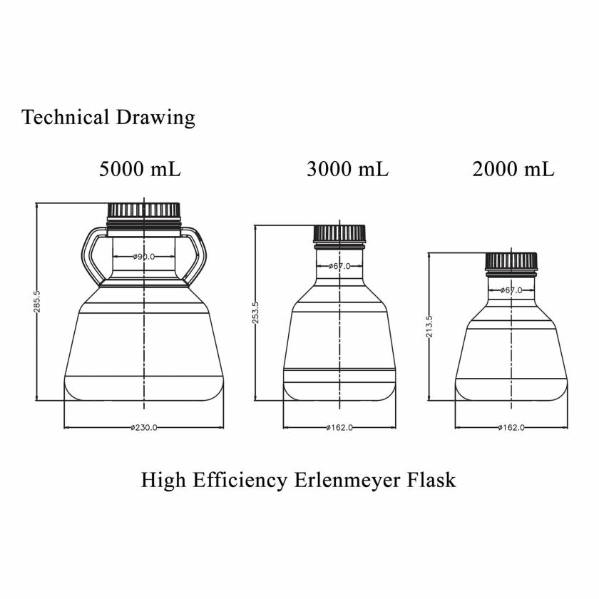 NEST Scientific High Efficient Erlenmeyer Flask PC Flat Bottom