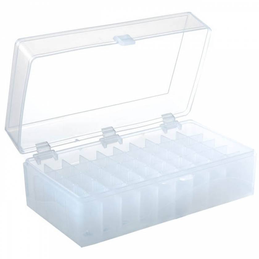 50 Well Hinged Lid Microtube Storage Box Heathrow Scientific