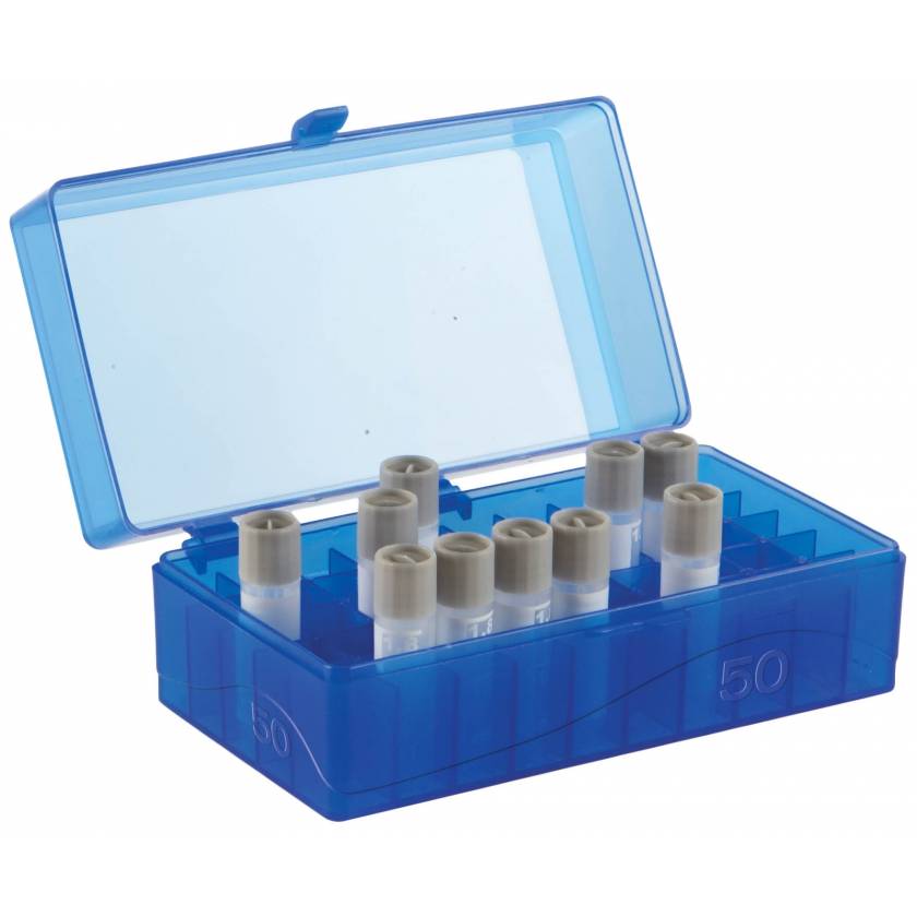 50 Well Hinged Lid Microtube Storage Box Heathrow Scientific