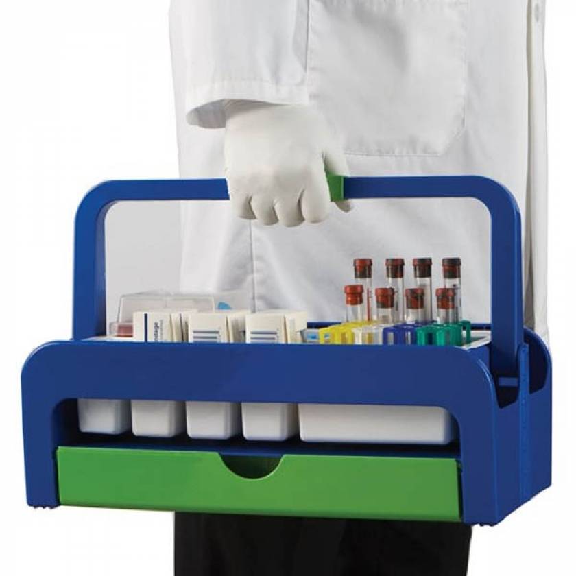 Droplet Phlebotomy Tray Tote With Inserts A 13mm Tube Rack HS2200A
