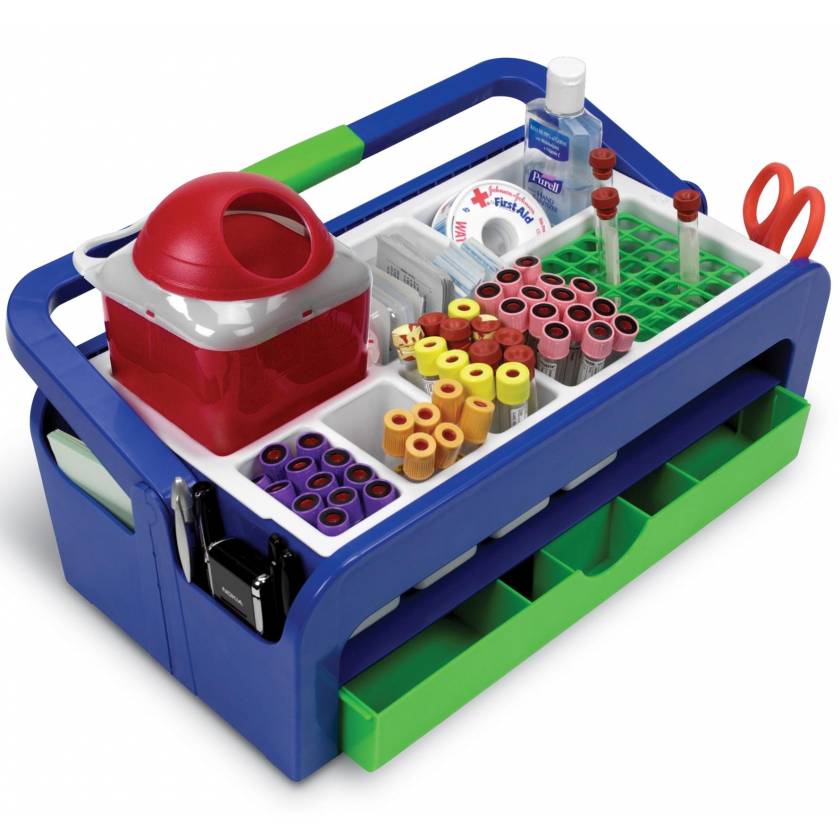 Droplet Phlebotomy Tray Tote With Inserts B 16mm Tube Rack HS2200B