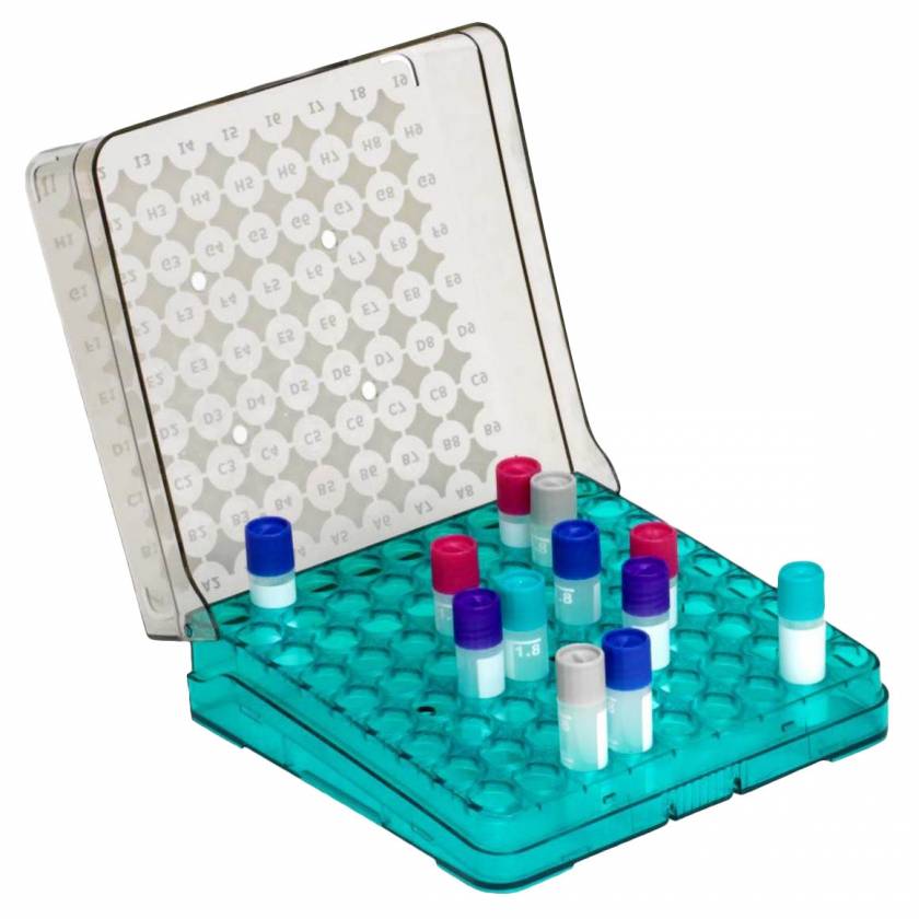 Arctic Square PC Cryostorage Vial Box 81-Place Heathrow Scientific