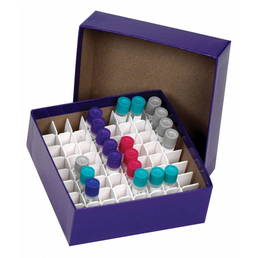 Cardboard Cryogenic Vial White Box & Lid Heathrow Scientific