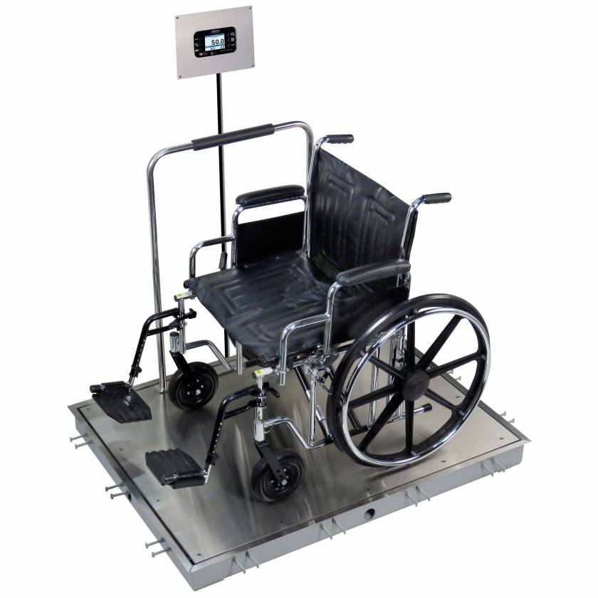 Detecto Solace In-Floor Dialysis Scale with Hand Rail 1000 lb Capacity