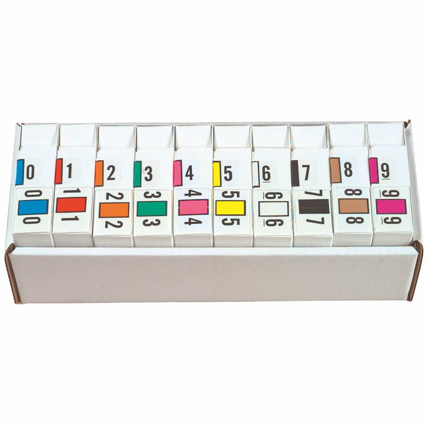 Jeter 0300 Match JANM Series Color Code End-Tab Numeric Laminated Label