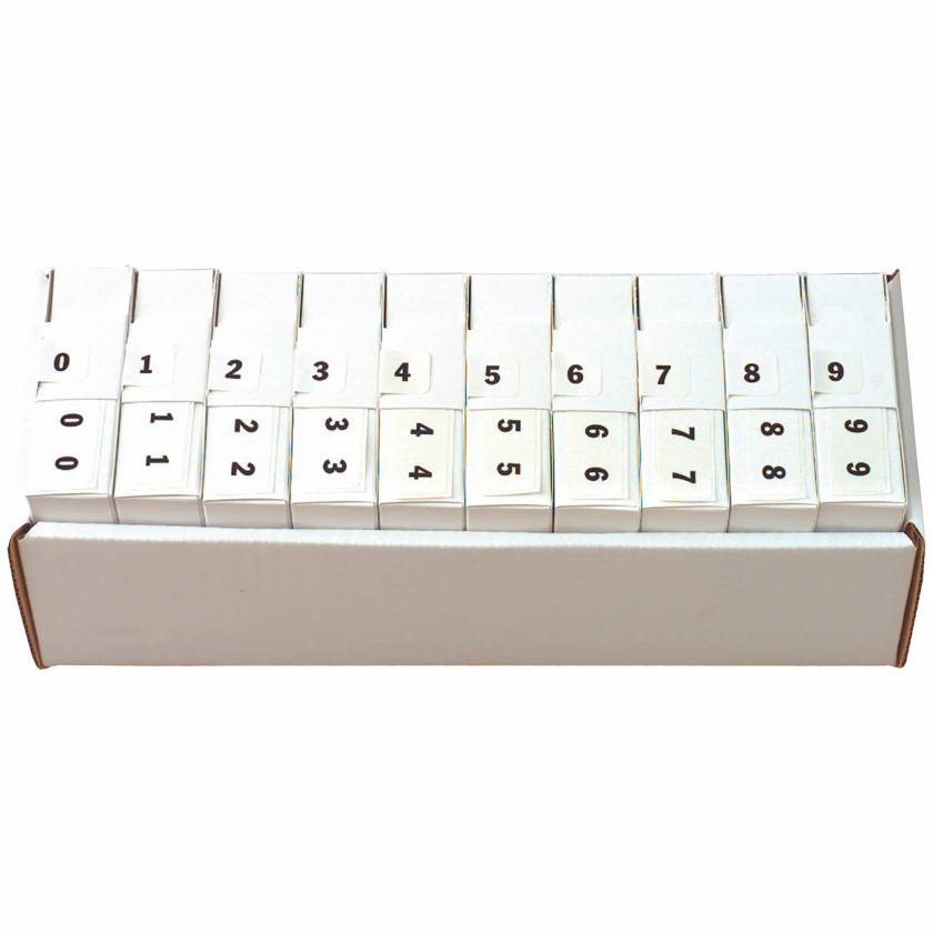 Jeter 4500 Match JBWM Series Color Code Numeric End-Tab Laminated Label