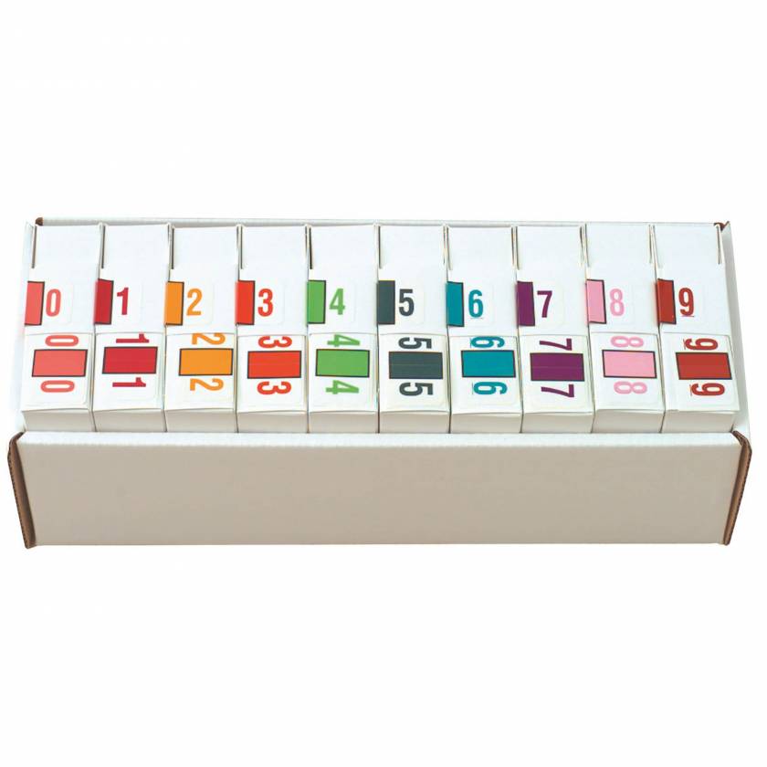 Jeter 6100 Tab Match JRNM Series Color Code End-Tab Numeric Roll Label