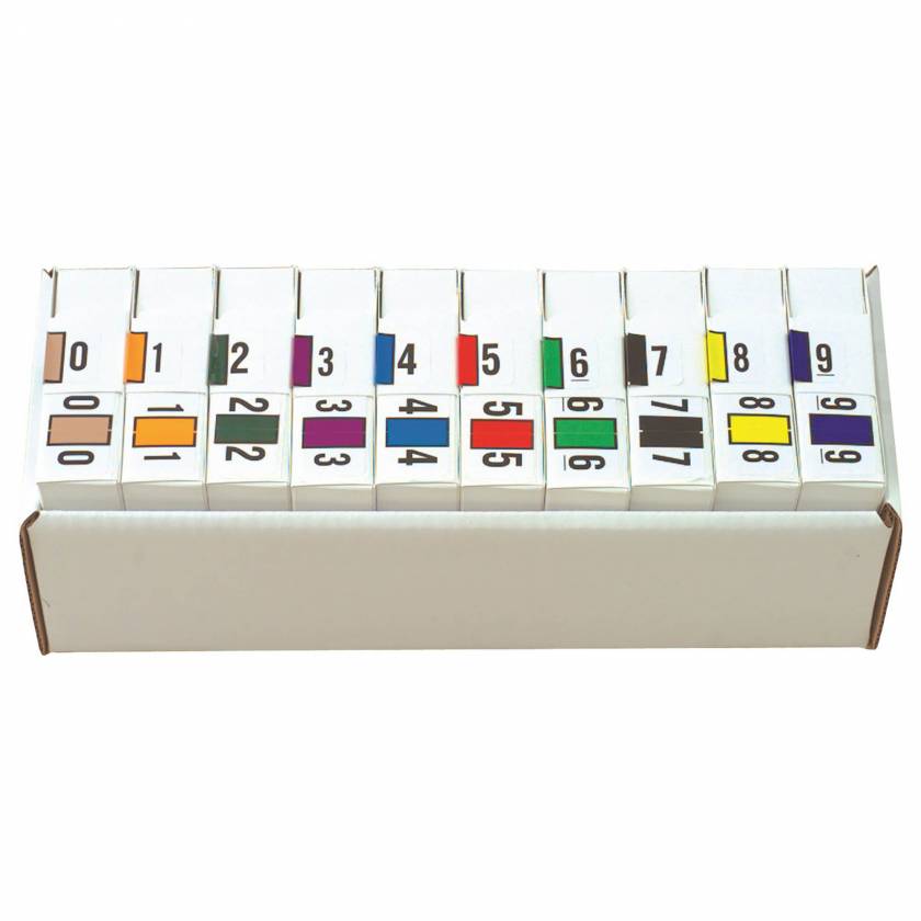 Jeter 7300 Match JTNM Series Color Code End-Tab Numeric Laminated Label