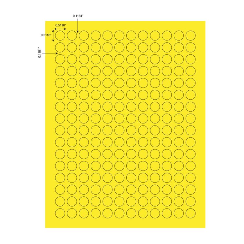 Cryogenic Label Sheet for 1.5-2.0 mL Tubes - 13 mm Dots