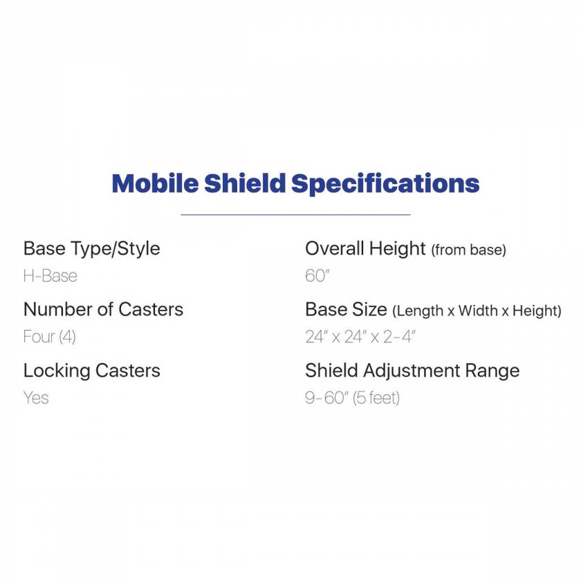 Techno-Aide Premium H-Base Mobile Radiation Shield LPS-H3636 LPS-H4848