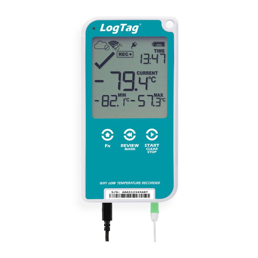 Thermco LTUTREL30WIFI Ultra-Low Temp Data Logger, LCD Display
