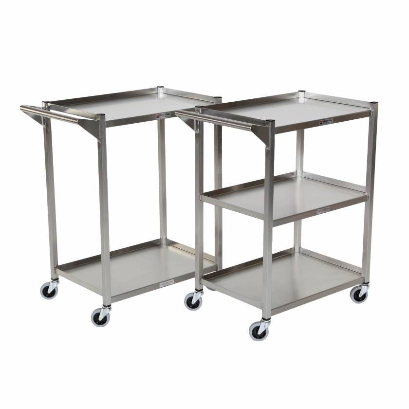 MidCentral Stainless Steel Utility Cart with Shelves