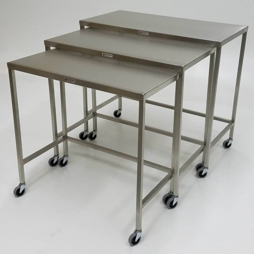 MidCentral Medical Stainless Steel Nesting Instrument Tables
