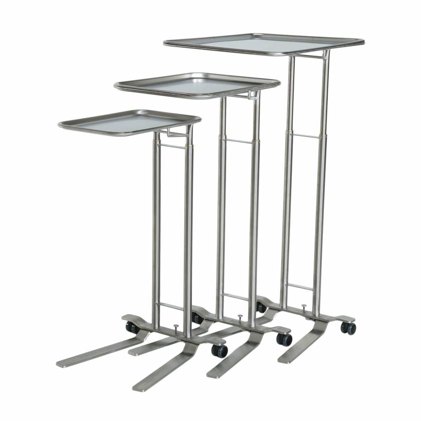 Mid Central Medical SS Foot Control Height Adjustable Mayo Stand
