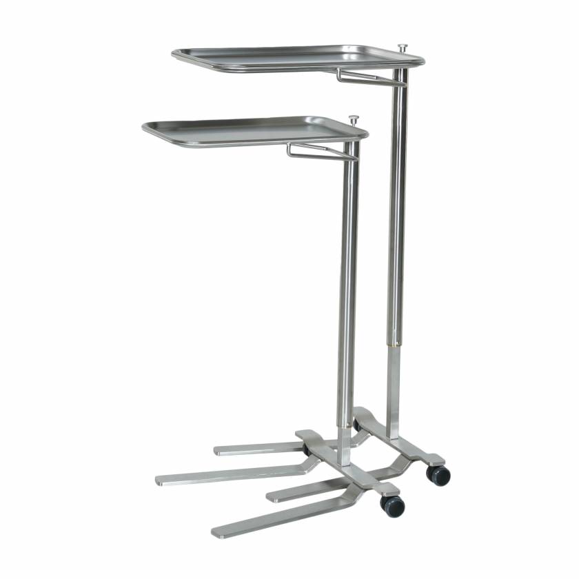 Mid Central Medical SS Thumb Control Height Adjustable Mayo Stand