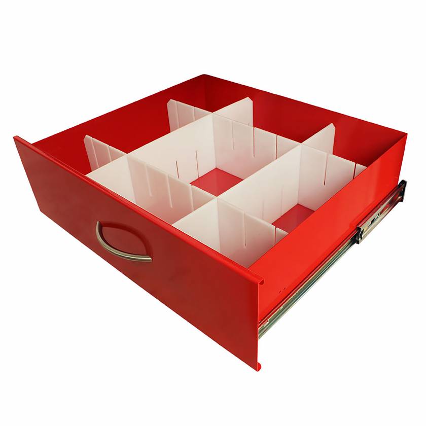 Harloff MD24-DIV6 Plastic Divider Set for Medium Width Cart 6" Drawers
