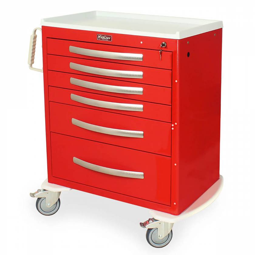 Harloff MPA3027K06 A-Series Emergency Cart 6 Drawer Key Lock
