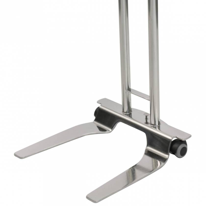 Pedigo SS Mayo Stand With 12 5/8"x19 1/8" Tray with Hand or Foot-Operated