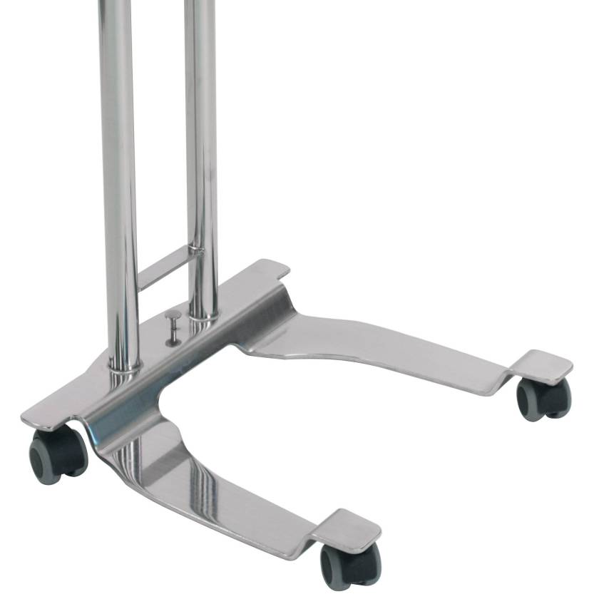 Pedigo SS 4-Wheel Base Mayo Stand With Hand or Foot-Operated
