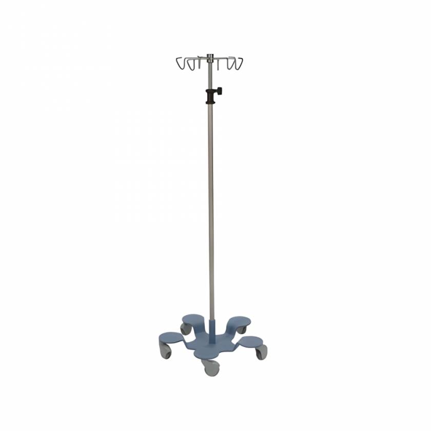 Pedigo P-1080-6 Hand-Operated Infusion Pump Stand, 6 IV Hooks