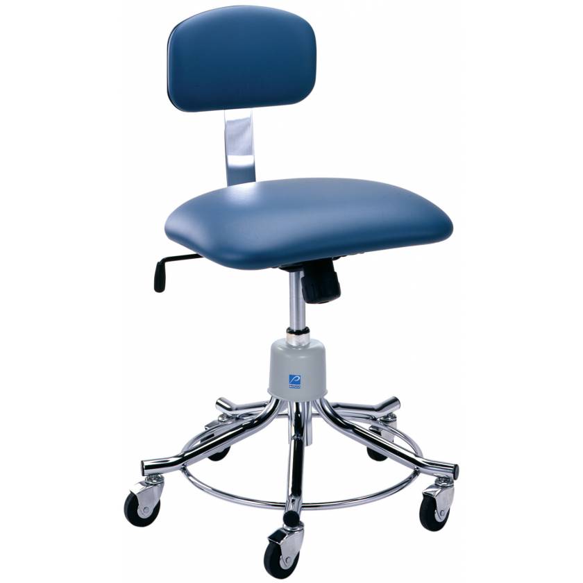Pedigo Pneumatic Height Adjustment Stool with Backrest