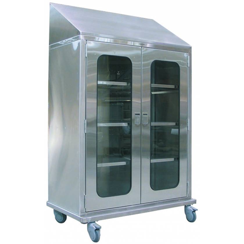 Pedigo Sloped Top Stainless Steel Operating Room Cabinet With Casters