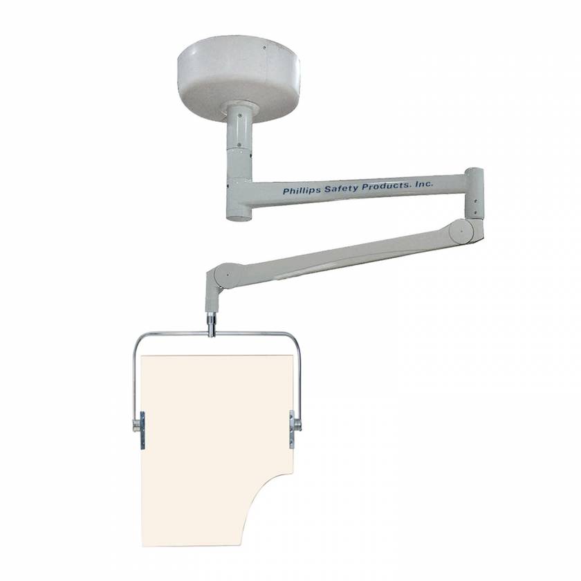 Ceiling Mounted Lead Acrylic Barrier with Torso Cutout PTO-006