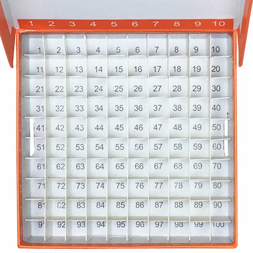 MTC Bio R2700 Series FlipTop Hinged Lid Cardboard Freezer Box 100-Place