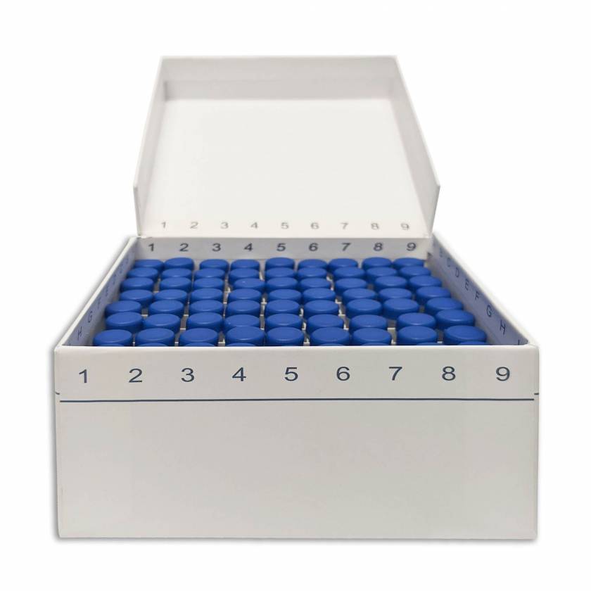 MTC Bio R3781 3" FlipTop Cardboard Freezer Box 81-Place Hinged Lid