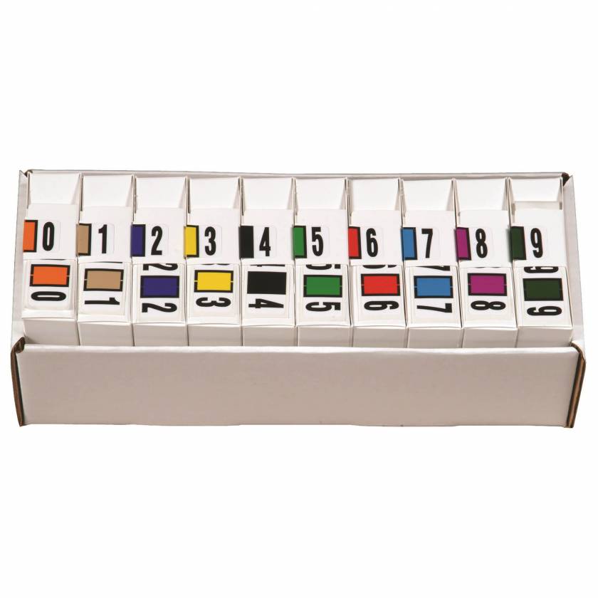 Reynolds & Reynolds Match RRNM Series Color Code End-Tab Numeric Label