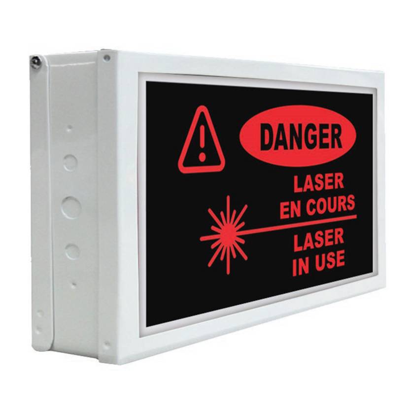 Phillips Safety Danger: Laser In Use LED Warning Sign
