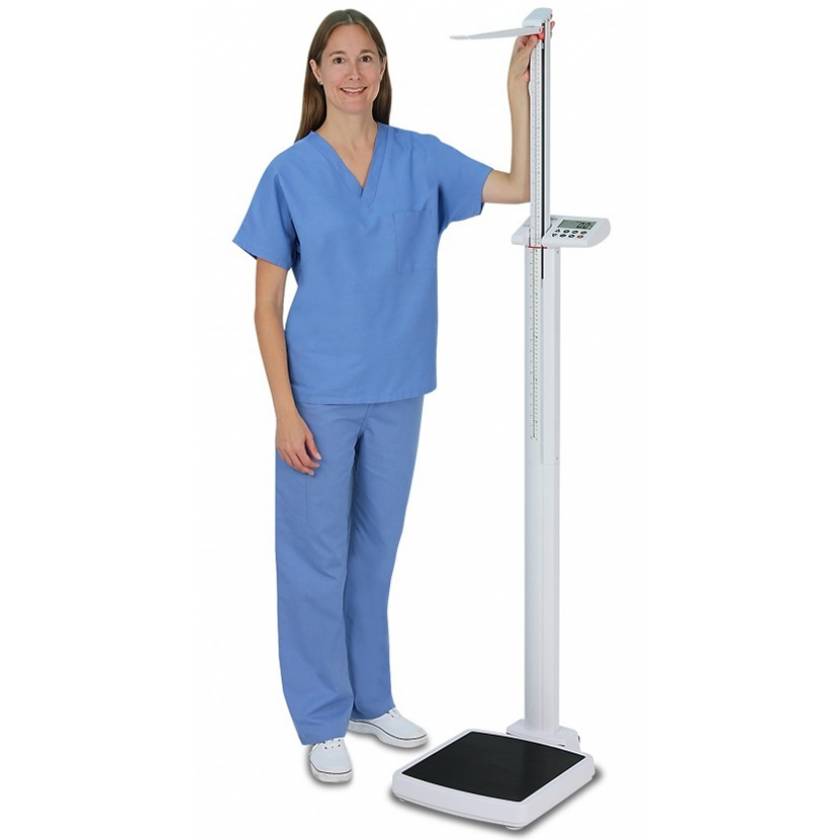 Detecto SOLO solo Digital Clinical Scale with Mechanical Height Rod