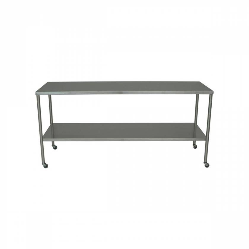 UMF Medical Stainless Steel Instrument Table with Shelf