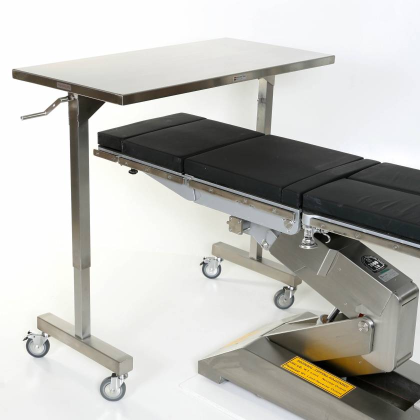 MidCentral Stainless Steel Height Adjustable Instrument Table
