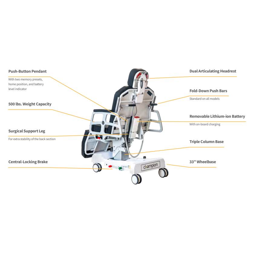 Champion Healthcare T5-120 T5 Procedure Stretcher Chair