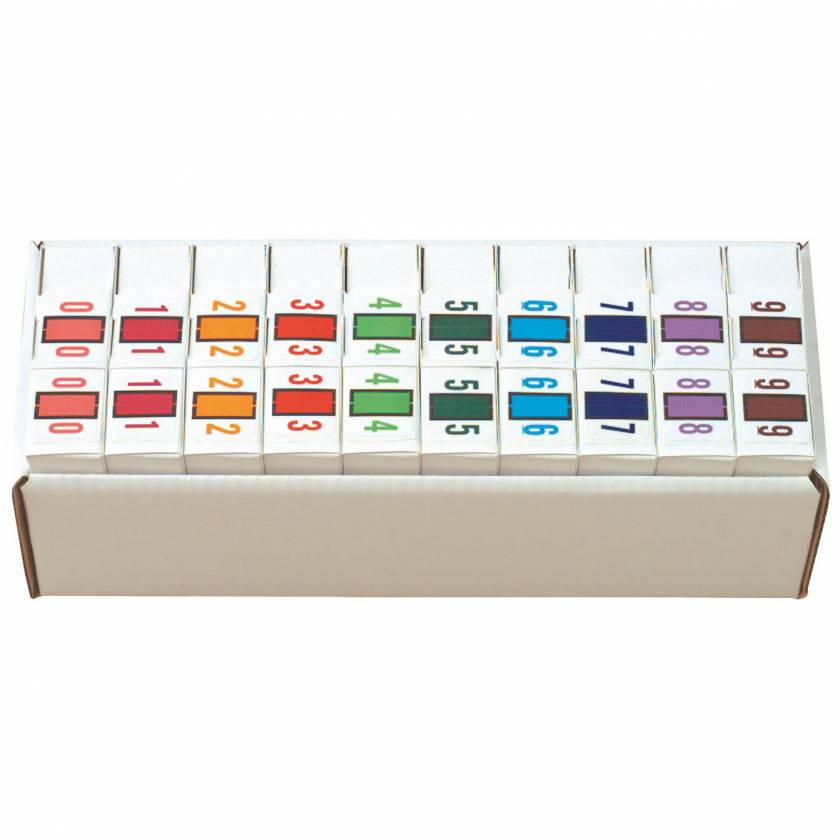 Smead BCCRN Match TPNM Series Color Code Numeric Roll Laminated Label