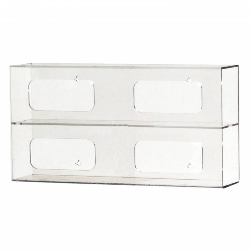 UM3080 Clear Four Box Glove Two Tier Box Dispenser