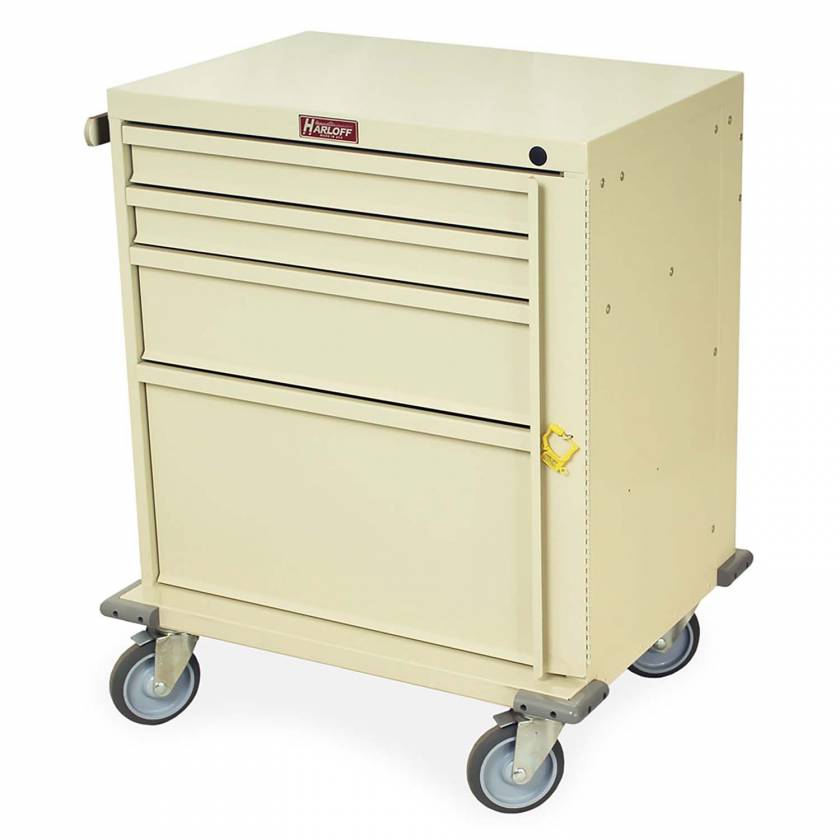 Harloff V24-4B V-Series 4 Drawer Emergency Cart Standard Package