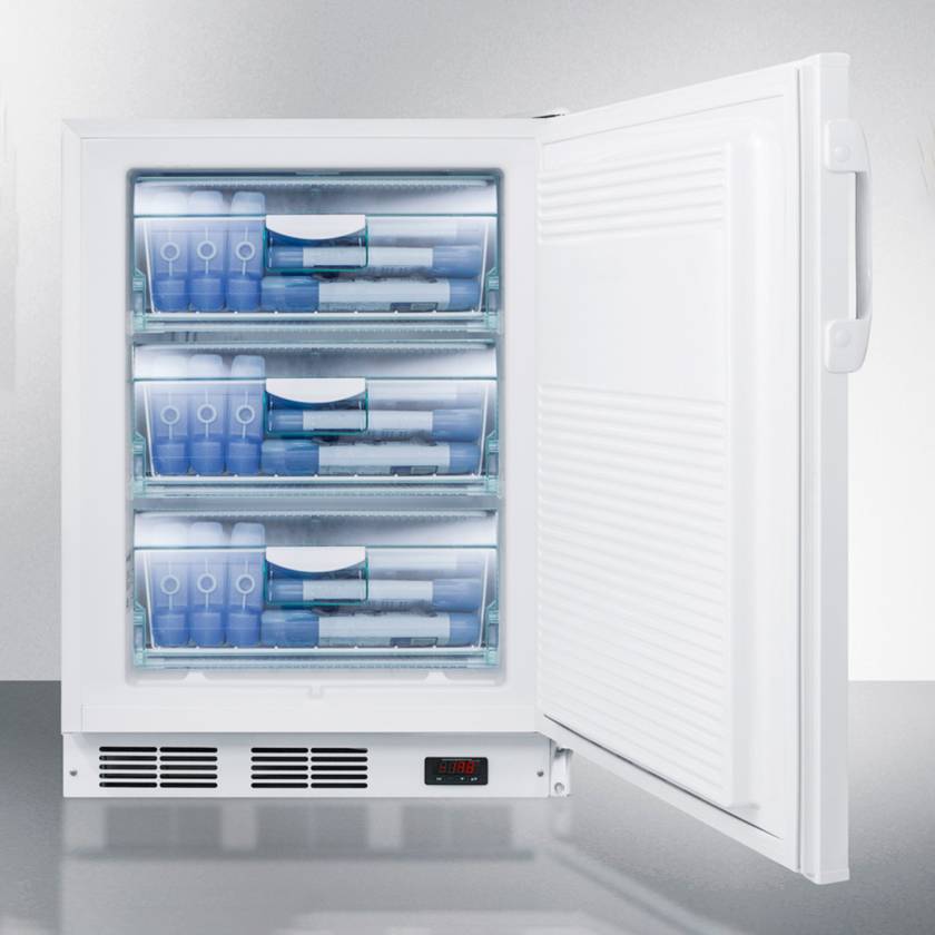 Accucold VT65MLADA All-Freezer, 3 Glass Drawers, Solid Door