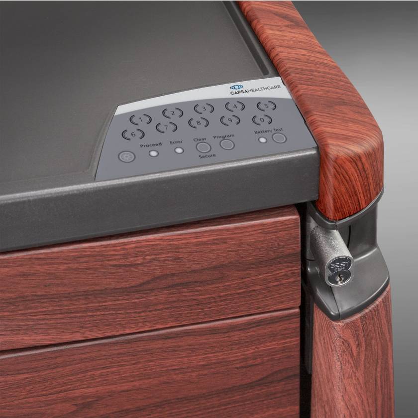 Capsa Avalo PCXL Woodblend Punch Card Medication Cart