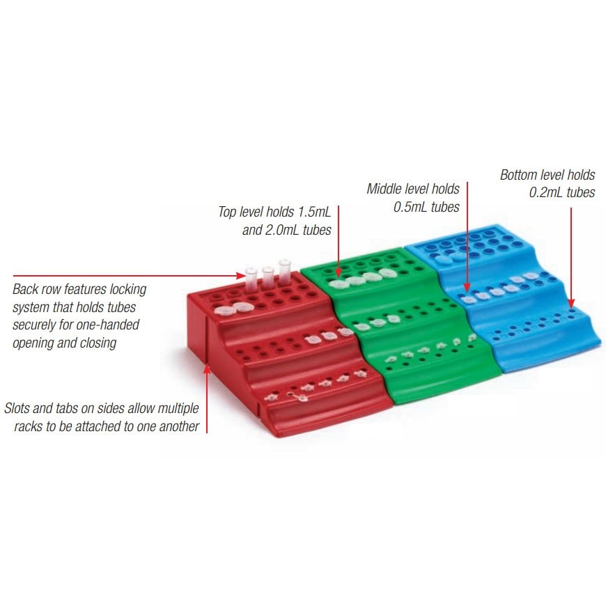 PP Workstation Rack for PCR Tubes Microtubes Microcentrifuge Tubes