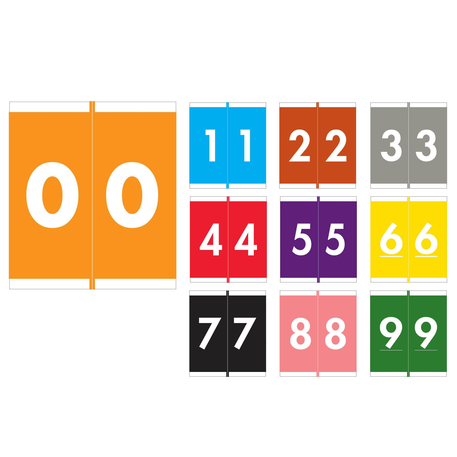 Barkley FNSFM Match SFNM Series Color Code End-Tab Numeric Roll Label