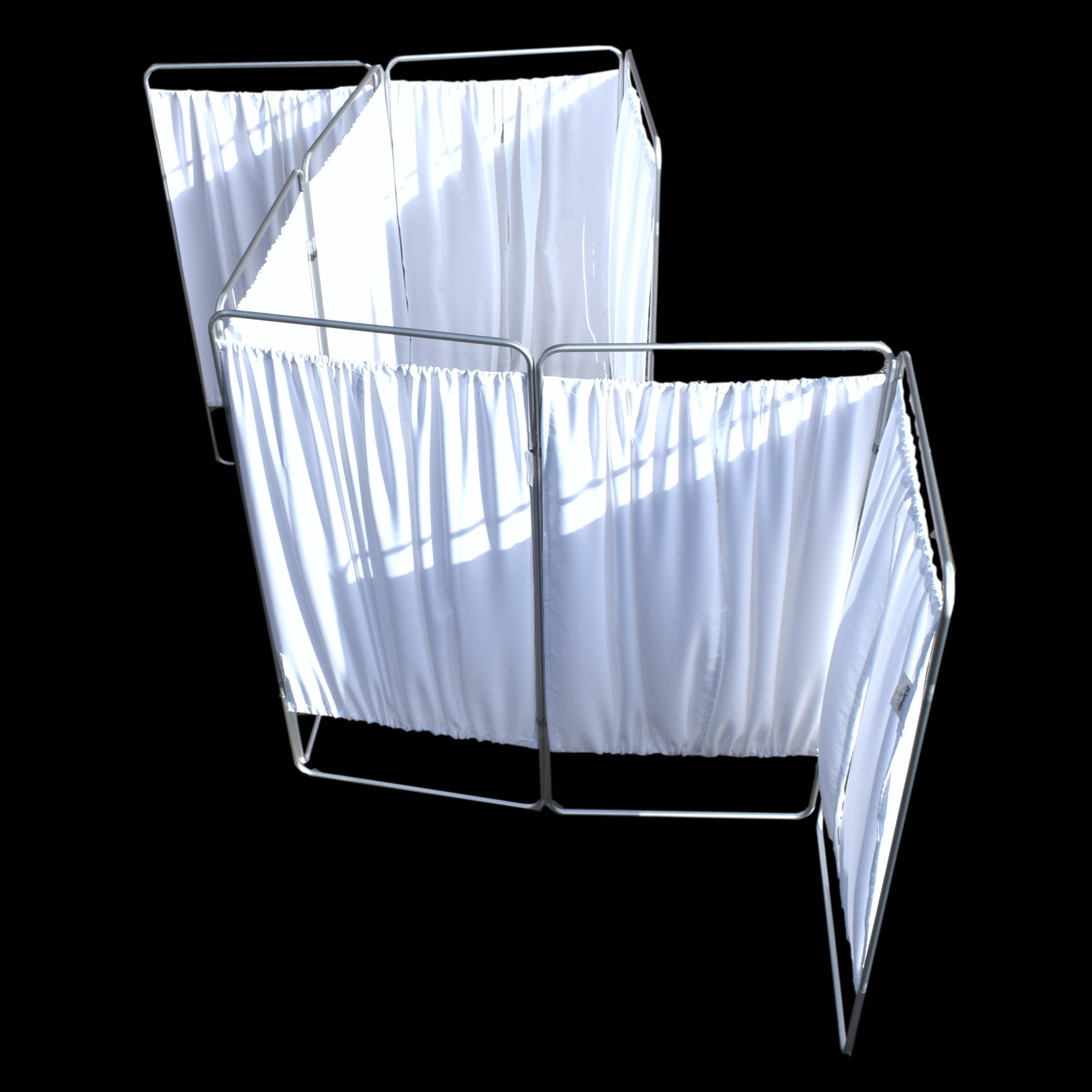 OmniMed King Economy Privacy Screen with T-Hinge & Green Vinyl Panel