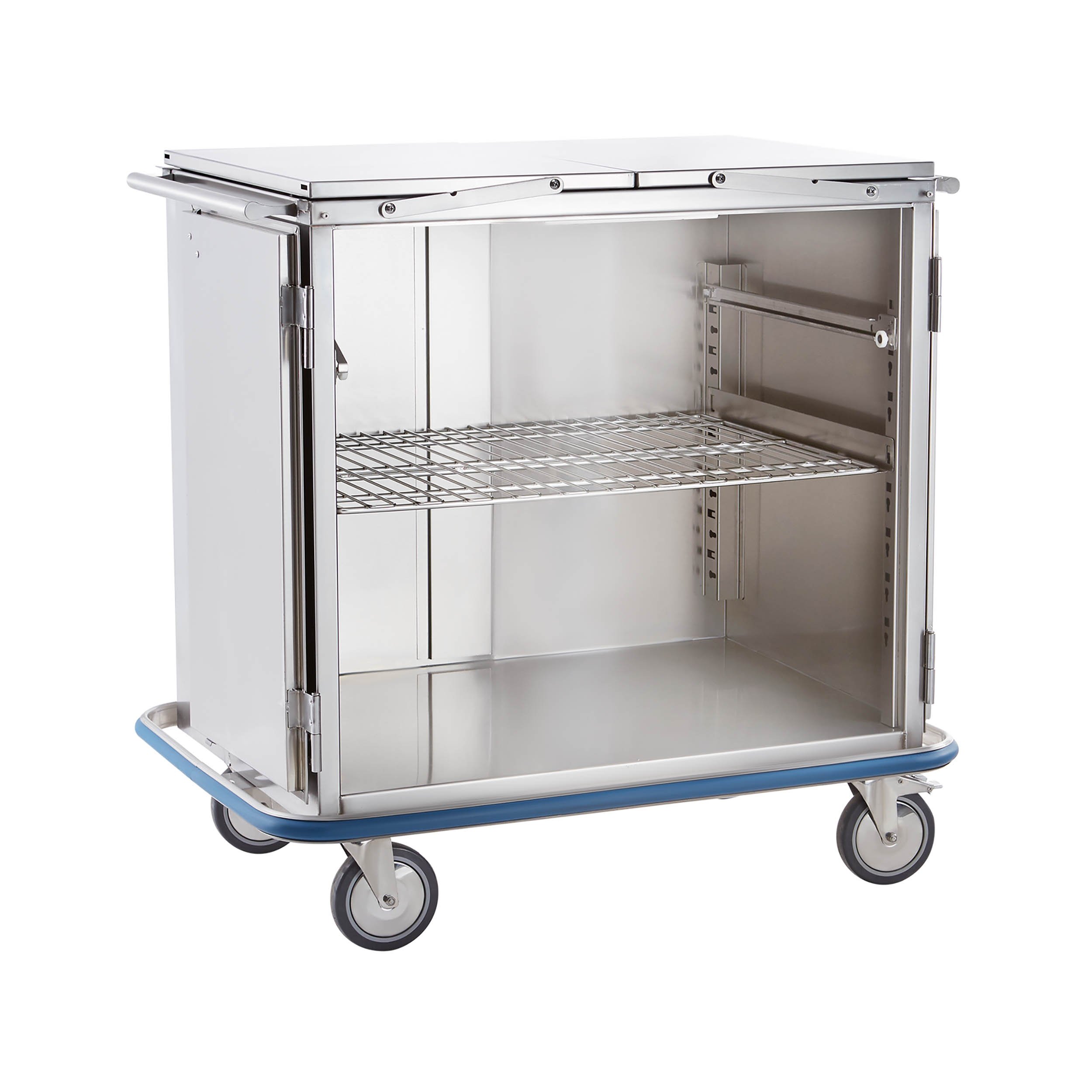 Blickman CCC2E-19 Multi Purpose Case Cart 2 Solid Doors Extension Shelves