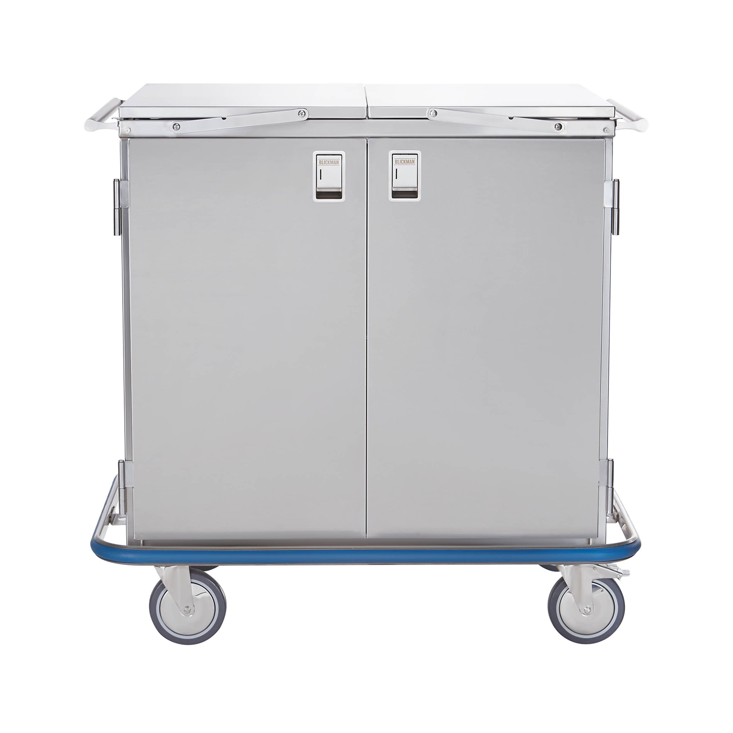 Blickman CCC2E-19 Multi Purpose Case Cart 2 Solid Doors Extension Shelves