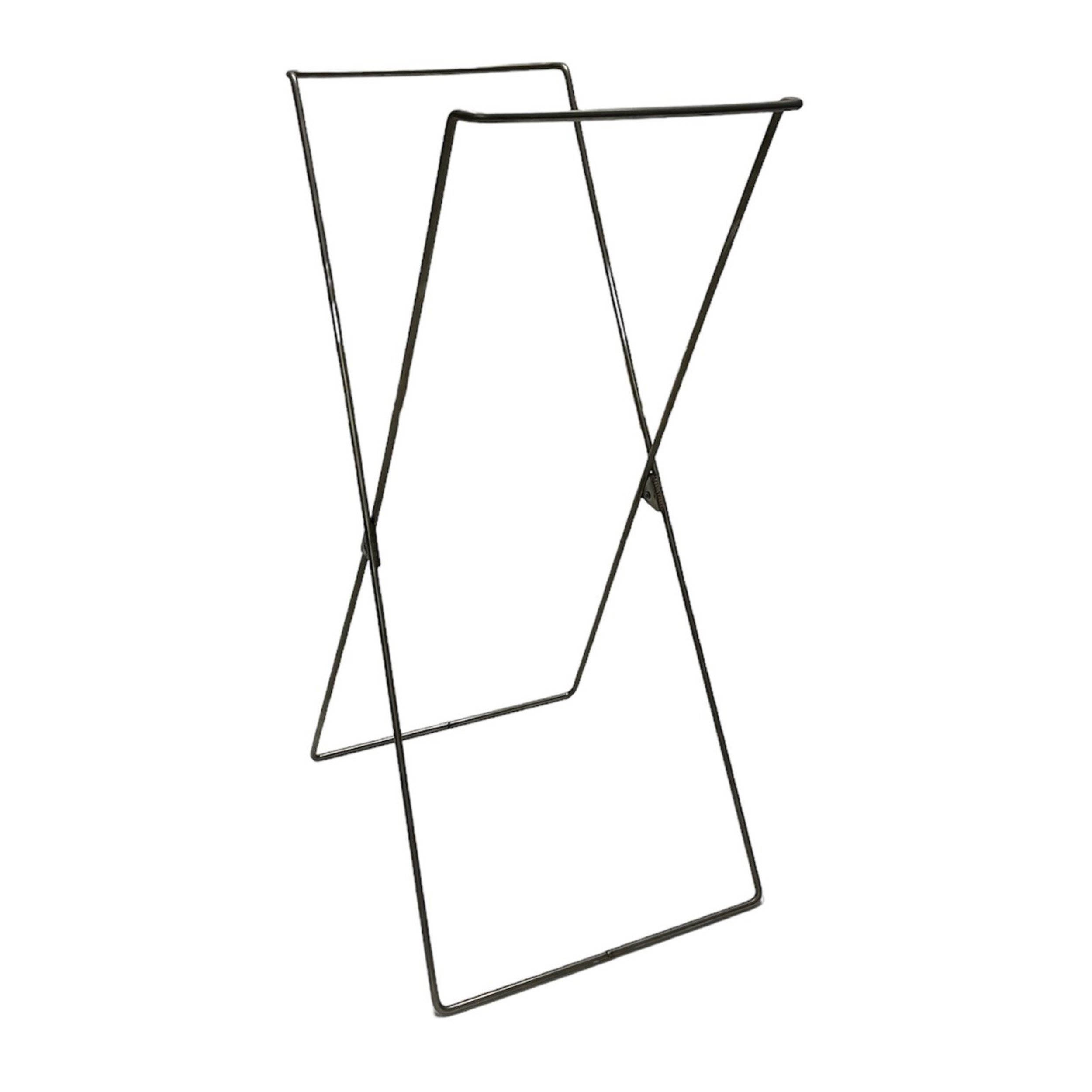 R&B Wire Large Stainless Steel Stationary X-Frame Wire Hamper