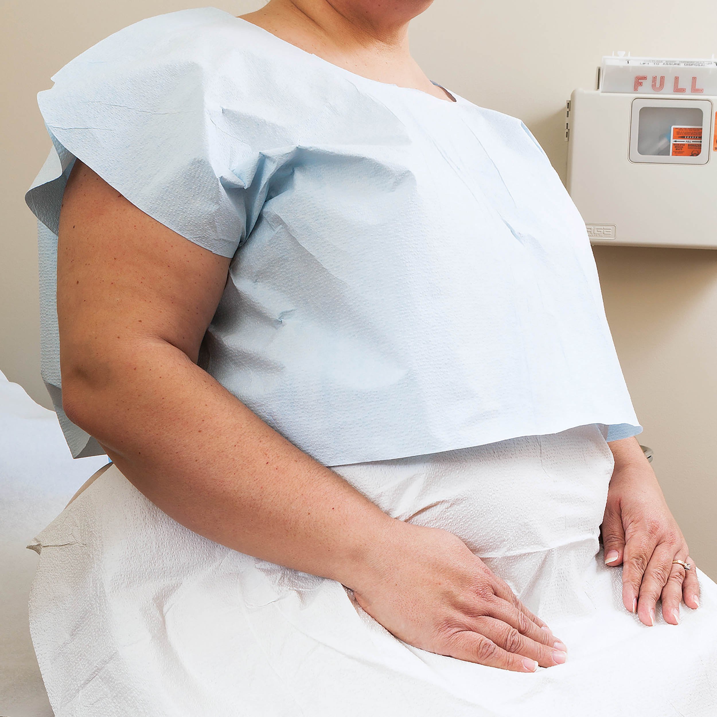 TIDI Products 910517 Choice Exam Capes 32"x21" Blue Tissue/Poly/Tissue