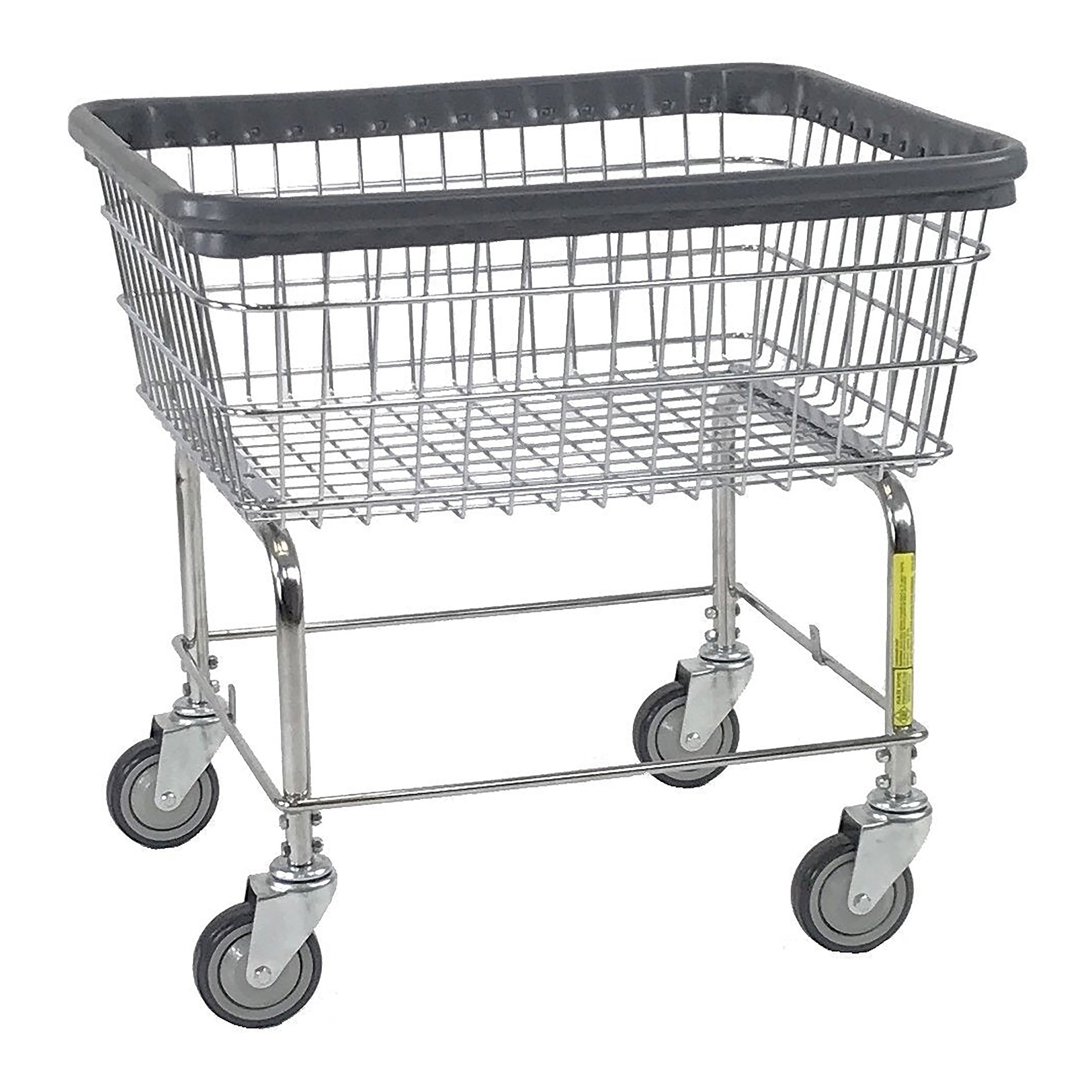 R&B Wire Economy Wire Laundry Cart, All Chrome
